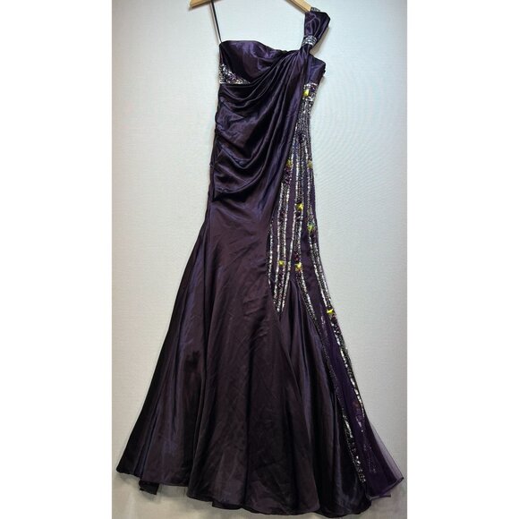 Aspeed | Dresses | Aspeed Womens Sequin Rhinestone Oneshoulder Evening ...